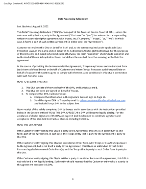 Fillable Online This Data Processing Addendum (DPA), incorporating ...