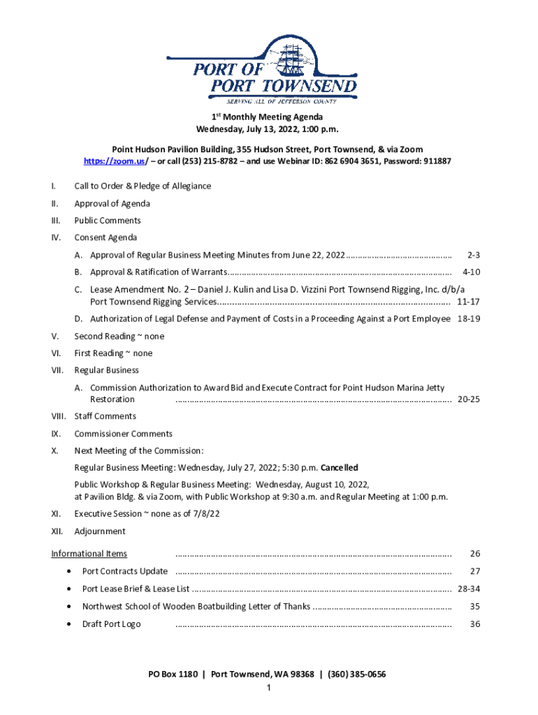 Fillable Online Daniel J. Kulin and Lisa D. Vizzini Port Townsend ...