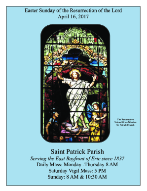 Fillable Online Saint Patrick Parish - St Patrick's Erie, PA Fax Email ...