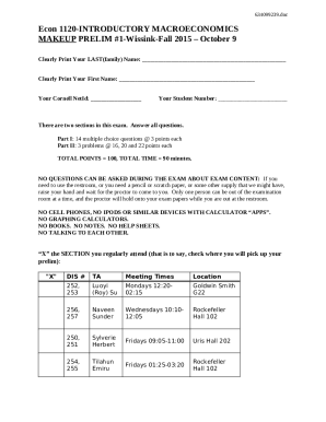 Make Up Preliminary Exam 2 - Introductory Macroeconomics - courses cit ...