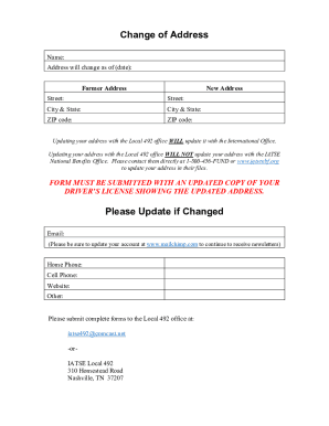 Fillable Online Change of Address / Name Form Non-Certified Staff Address ... Fax Email Print ...