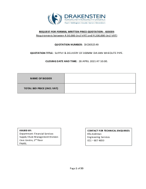 Fillable Online QUOTATION NUMBER: DIC0032549 Fax Email Print - pdfFiller