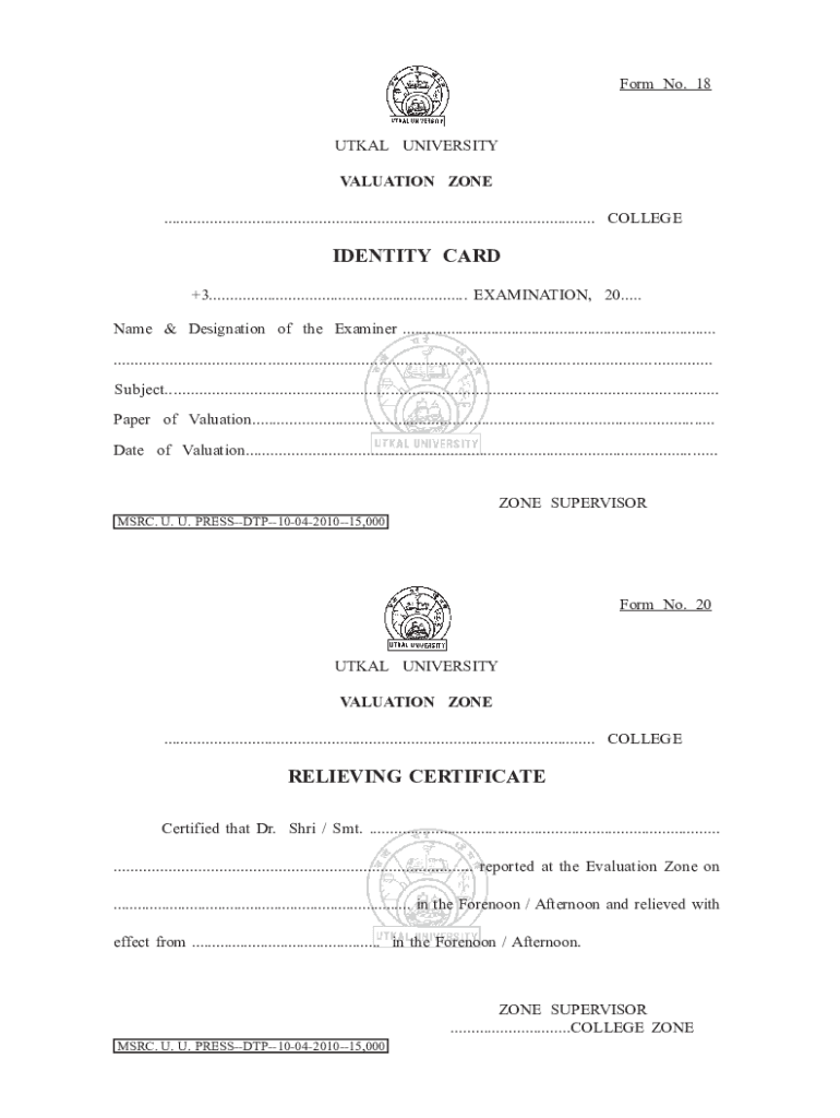 Fillable Online utkaluniversity ac all forms new.pmd Fax Email Print - pdfFiller