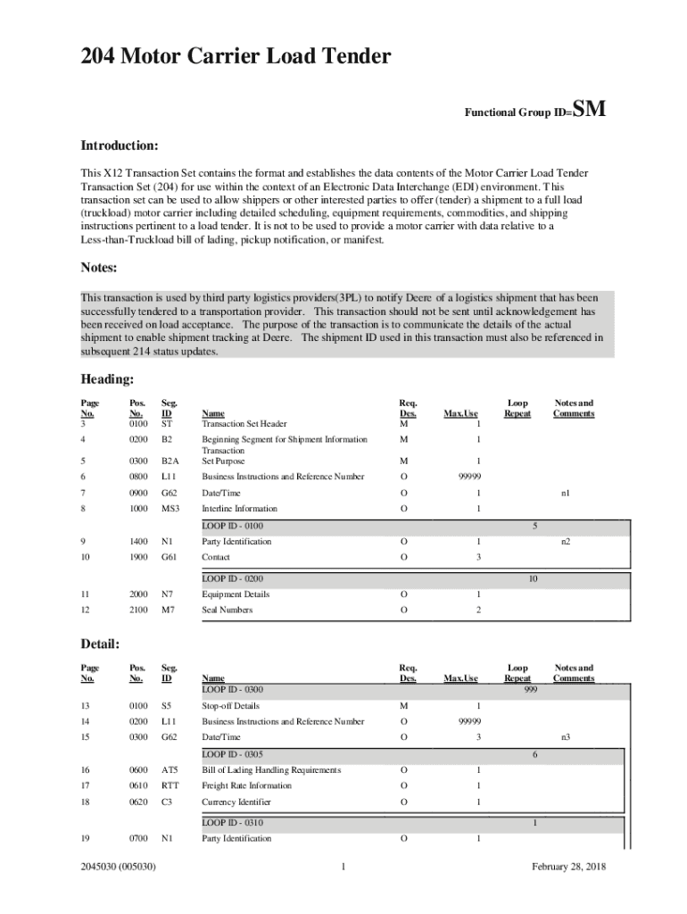 Fillable Online 204 International Dray Carrier Specs - C.H. Robinson Fax Email Print - pdfFiller