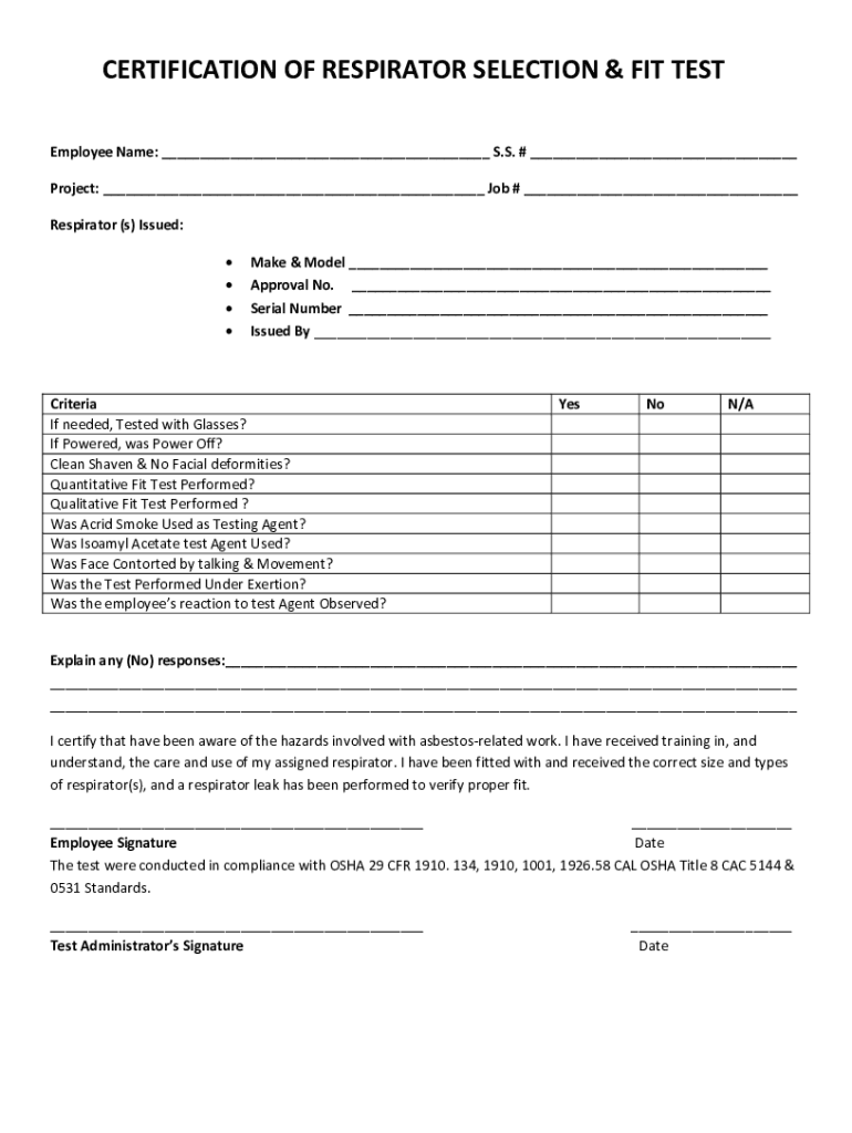Fillable Online Respiratory Products Certificate Selector - 3M Safety Fax Email Print - pdfFiller