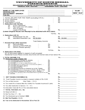 Fillable Online Income tax deduction at source from salaries during the ...