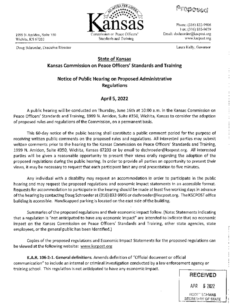 Fillable Online Peace Officers' Standards and Training - Proposed ...