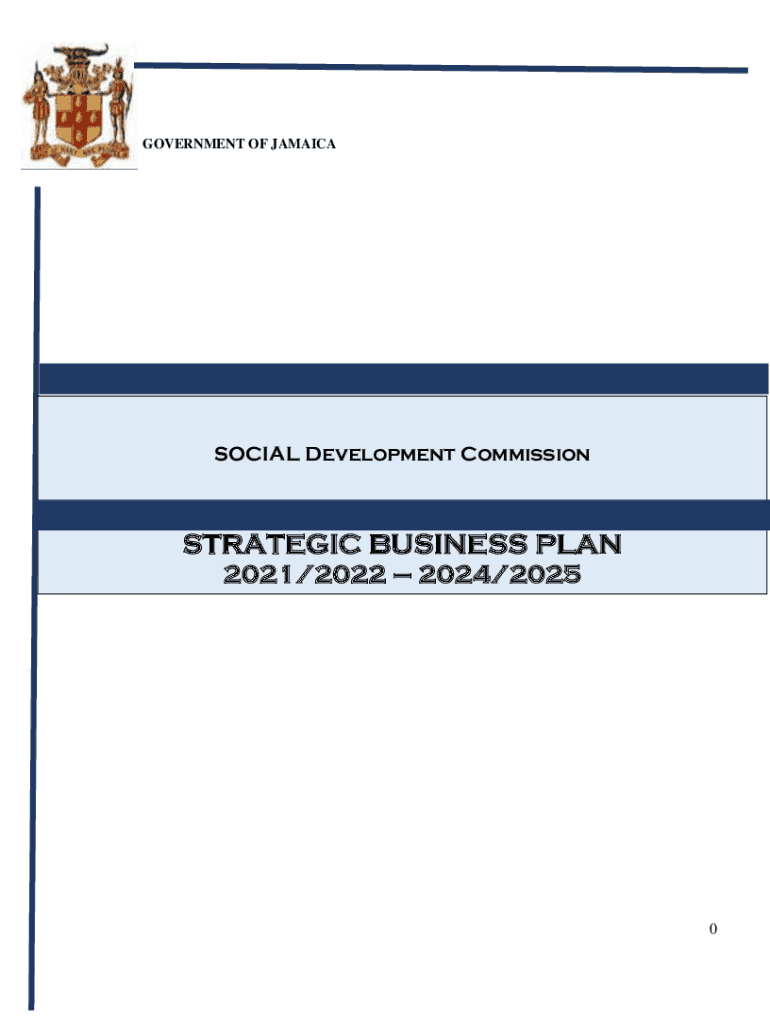 Fillable Online sdc gov STRATEGIC BUSINESS PLAN Fax Email Print - pdfFiller