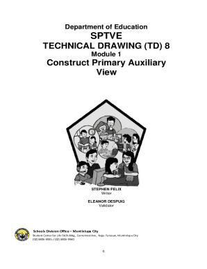 Fillable Online TECHNICAL DRAWING (TD) 8 Construct Primary Auxiliary ...