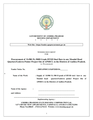 Fillable Online Procurement of Fe500 /Fe 500D Grade HYSD Steel Bars to ...