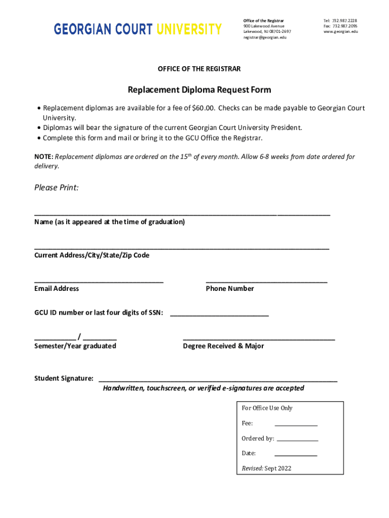 Fillable Online Office of the Registrar at the University of Georgia ...