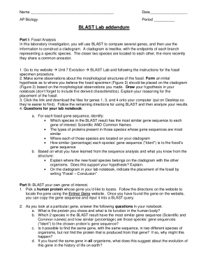 Fillable Online BLAST-Lab2020.docx - BLAST Lab Follow the instructions ...