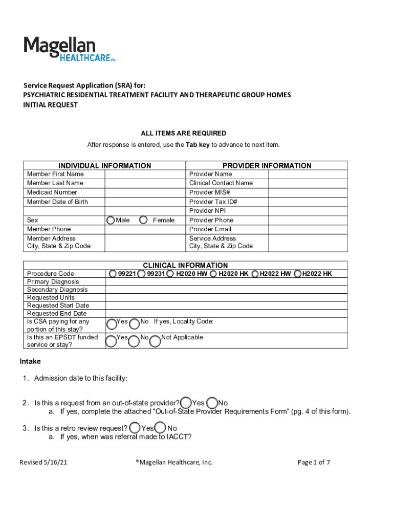 Fillable Online Intensive In-Home Questionnaire - Magellan of Virginia Fax Email Print - pdfFiller
