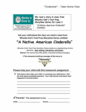Fillable Online 11 A Native American Cinderella" - Stories to Grow By ...