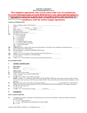 Fillable Online Adoption Agreement Sample Clauses - Law Insider Fax ...