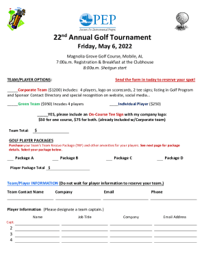 Fillable Online 2021 Golf Team Registration form Fax Email Print ...
