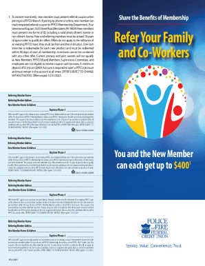 Fillable Online Refer Your Family and Co-Workers - PFFCU Fax Email ...