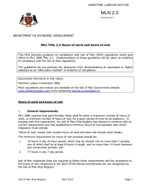 Fillable Online MLC Title 2.3 Hours of work and hours of rest - Studocu ...