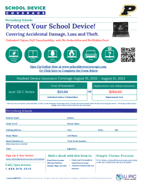 Fillable Online Insurance Option for School Issued Devices Fax Email ...