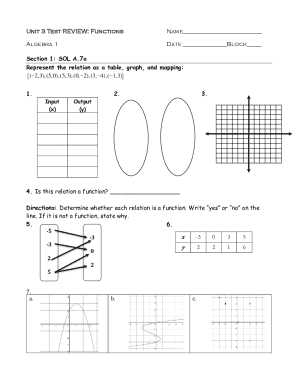 Fillable Online The Domain and Range of a Function Fax Email Print - pdfFiller