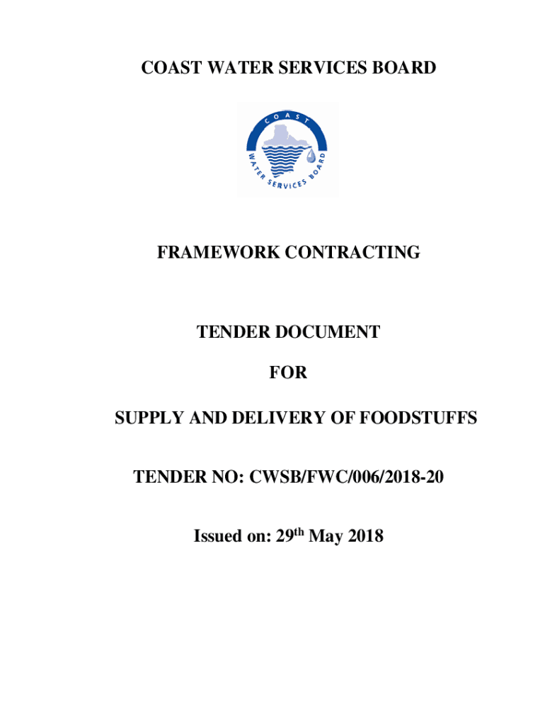 Fillable Online coast water services board Fax Email Print - pdfFiller