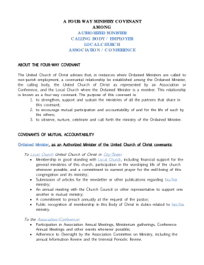 Fillable Online Four-Way Covenant Template - United Church of Christ ...