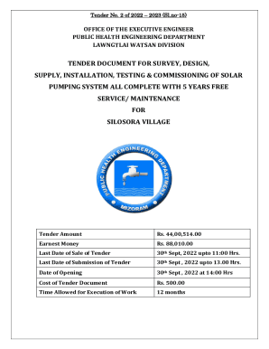 Fillable Online Live tender notices for Water Supply procurement Fax ...