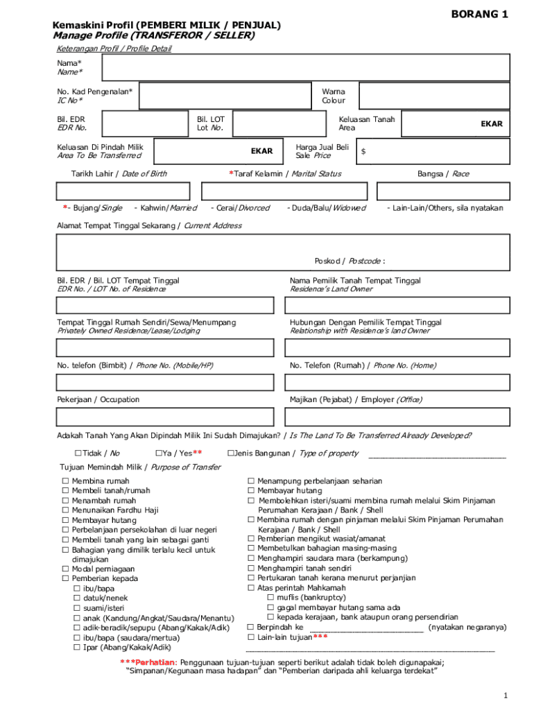 Fillable Online Borang - All Documents Fax Email Print - pdfFiller