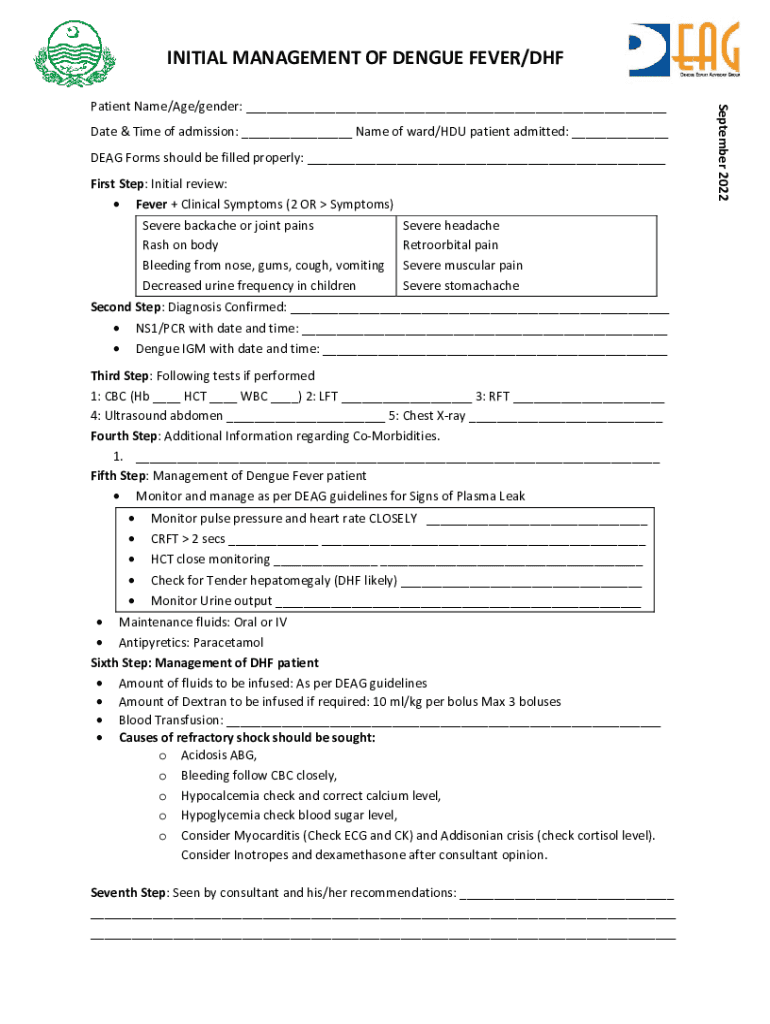 Fillable Online Clinical and Laboratory Guidelines for Dengue Fever and ... Fax Email Print ...