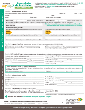 Completable En línea DUPIXENT MyWay Patient Enrollment Fax Email Imprimir - pdfFiller