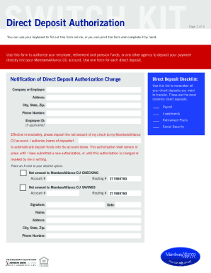 Fillable Online First Alliance Credit Union Switch Kit - Resource ...