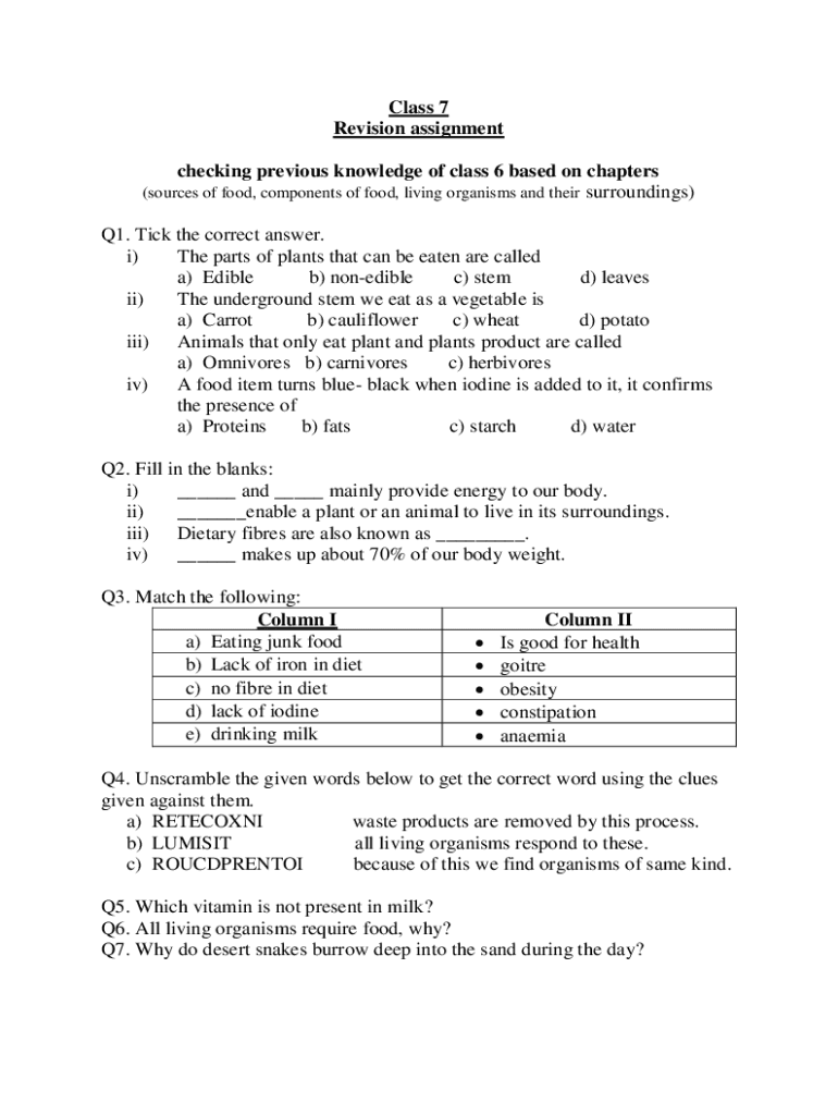 Fillable Online Science Grade 7 Practice Test Answer Key - Louisiana ...