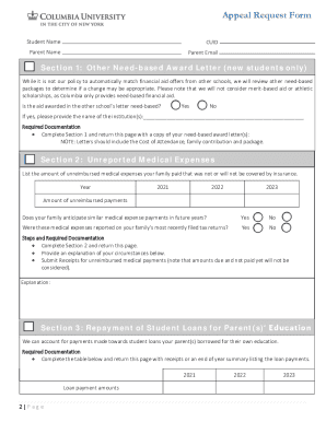 Fillable Online Columbia College & Columbia Engineering; Fax Email ...