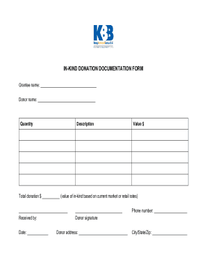 Fillable Online SAMPLE IN-KIND CONTRIBUTION FORMS Instructions Fax ...