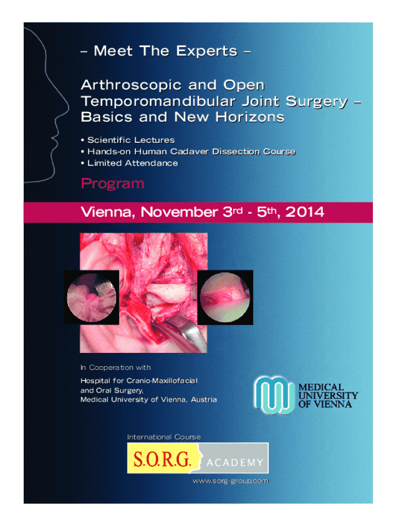Fillable Online Arthroscopic and Open TMJ Surgery - Basics and New ...