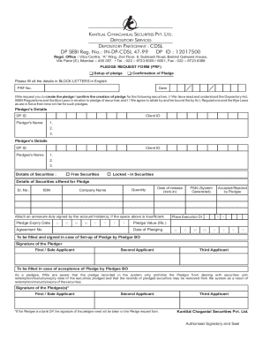 Fillable Online Kantilal-Pledge-Req-Form-PRF Fax Email Print - pdfFiller