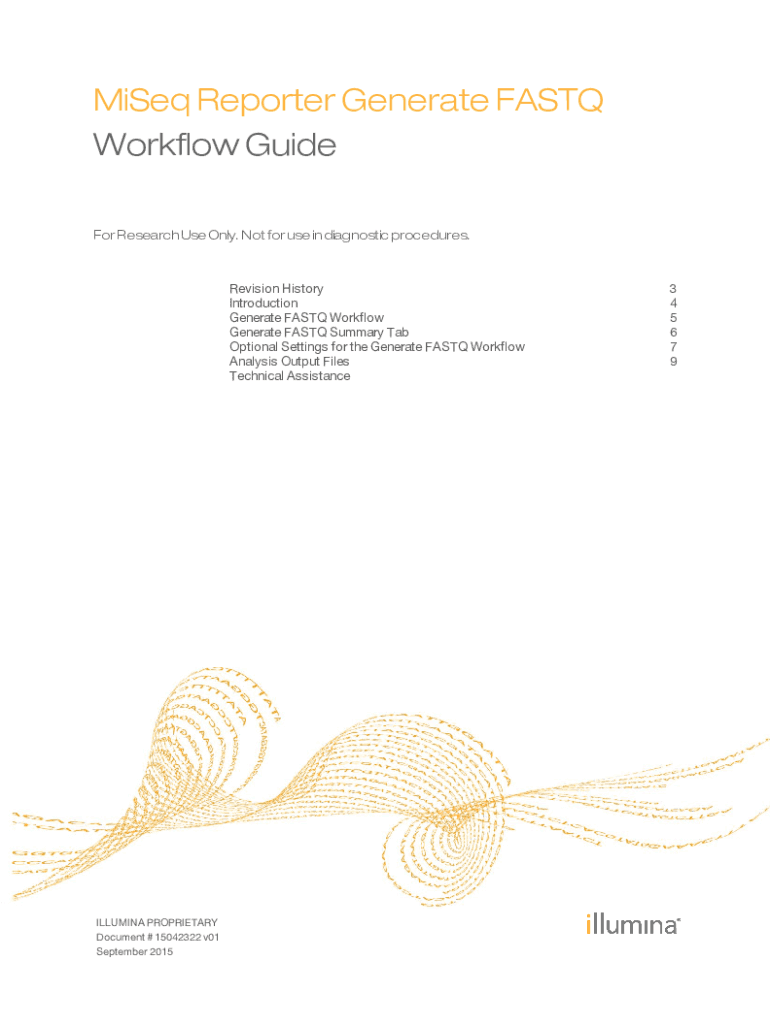 Fillable Online MiSeq Reporter Generate FASTQ Workflow Guide ...