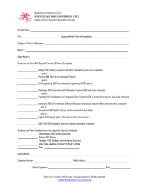 Fillable Online Environmental Studies - Washington University in St.Louis Fax Email Print ...