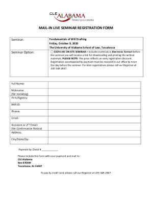 Fillable Online Keenan Trial Institute Seminar Registration Form Fax Email Print - pdfFiller