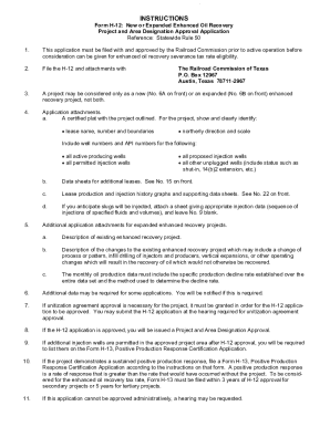 Fillable Online Form H-12: New or Expanded Enhanced Oil Recovery Fax ...