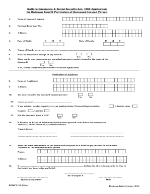 Fillable Online FORM B700F1 UB R0- Application for Undrawn Benefit Fax ...