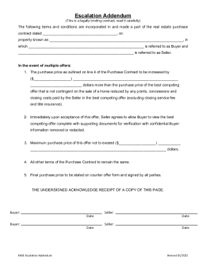 Fillable Online ims rase-inc What Is An Escalation Clause In Real ...
