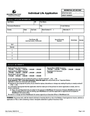 Fillable Online Life Insurance Enrollment Form Fax Email Print - pdfFiller