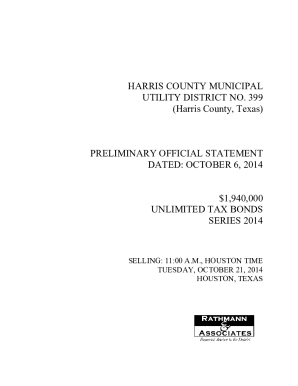 Fillable Online Rate & Taxes - Harris County Municipal Utility District ...