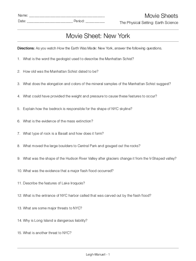 Fillable Online Science Movie Worksheets Fax Email Print - pdfFiller