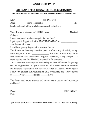 Fillable Online ANNEXURE IV - E DECLARATION FOR RE-REGISTRATION Fax ...