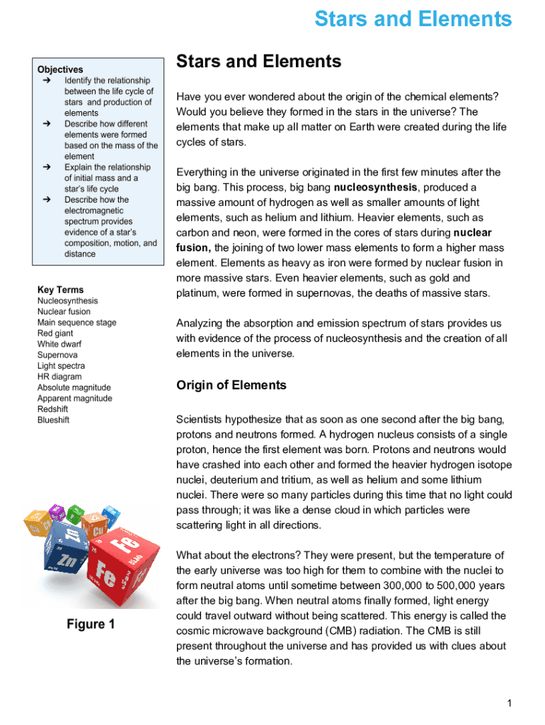 Fillable Online Where do all the elements come from? - Big Think Fax ...