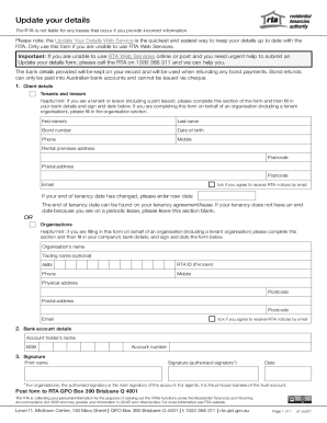 Fillable Online 4 Refund of rental bond (Form 4) - Rogato Real Estate ...