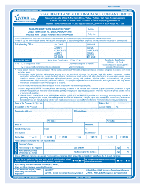 Fillable Online Claim Proposal - Star Health Insurance Fax Email Print ...