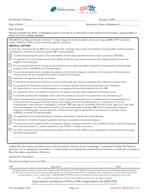 Fillable Online LOA Diagnostic Breast MRI - TRICARE West Fax Email ...